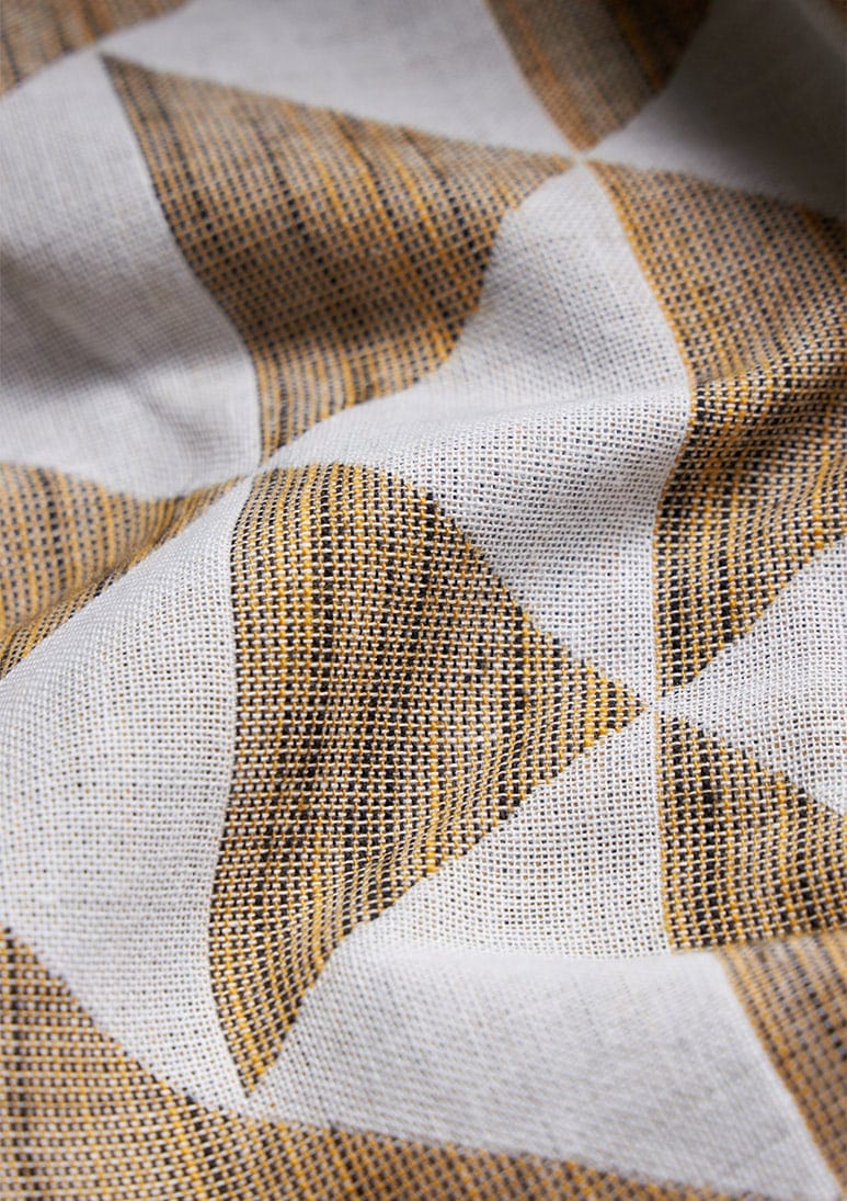 Tangaroa Jacquard Beach Towel Mustard - Sea You Soon