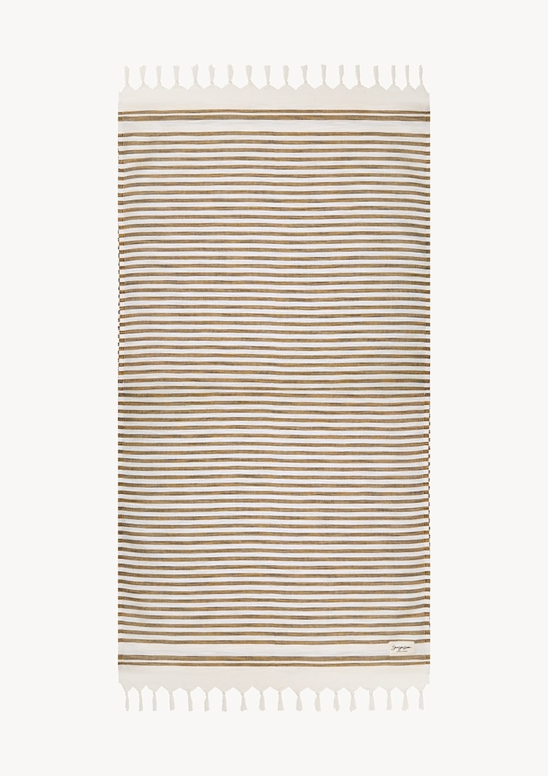 Belle Ile Velour Mustard Towel Sea You Soon
