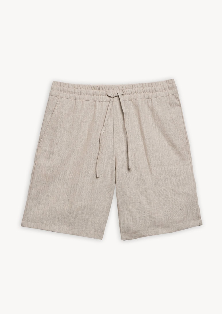 Benicia Natural Linen Shorts - Sea You Soon