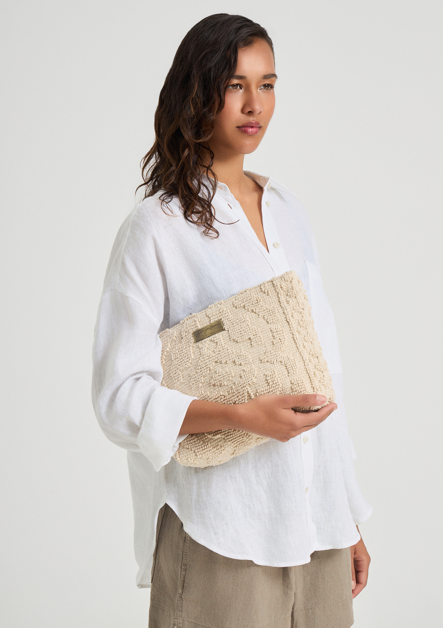 Carmela Midi Clutch Natural - Sea You Soon