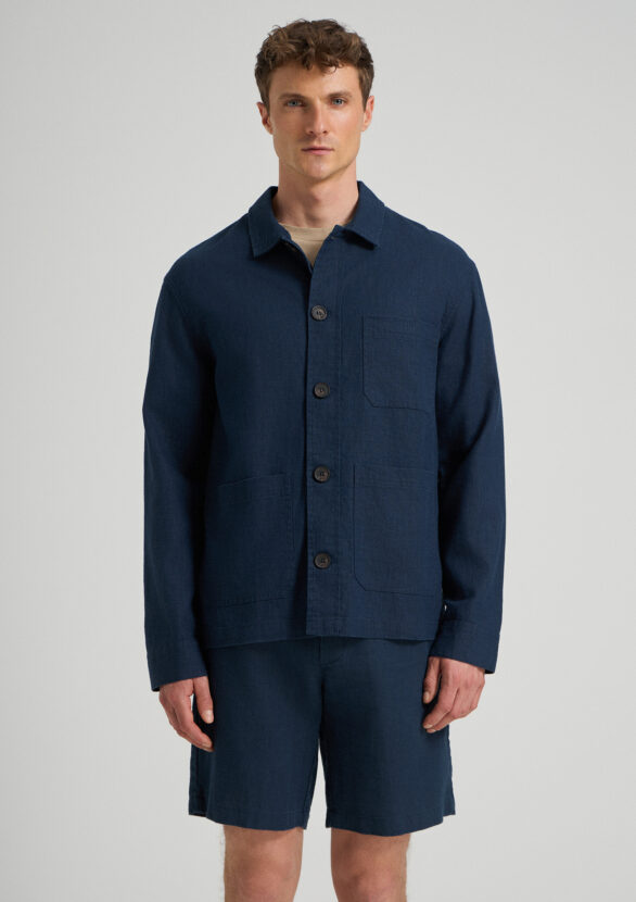 Salvado Linen Jacket Navy Blue Sea You Soon